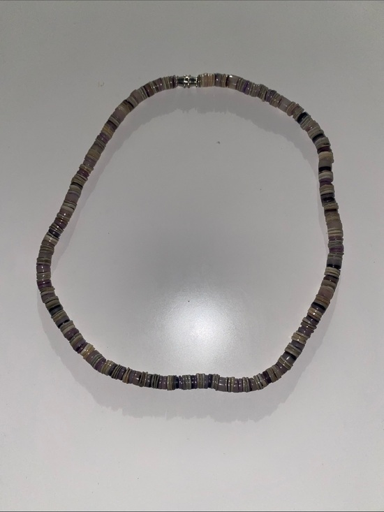 Anthropologie | Jewelry | Neutral And Lilac Purple Heishi Disk Bead ...